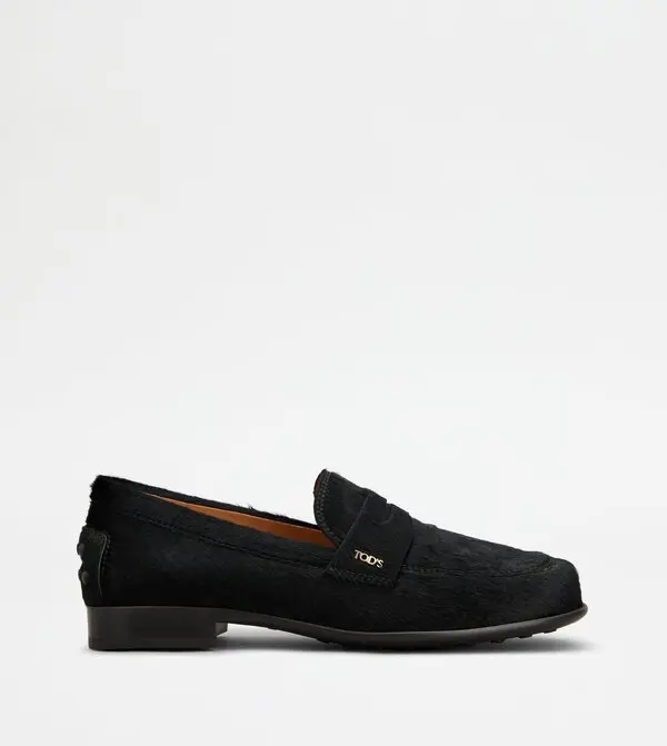 TOD'S Loafers In Pony Effect Leather - Black