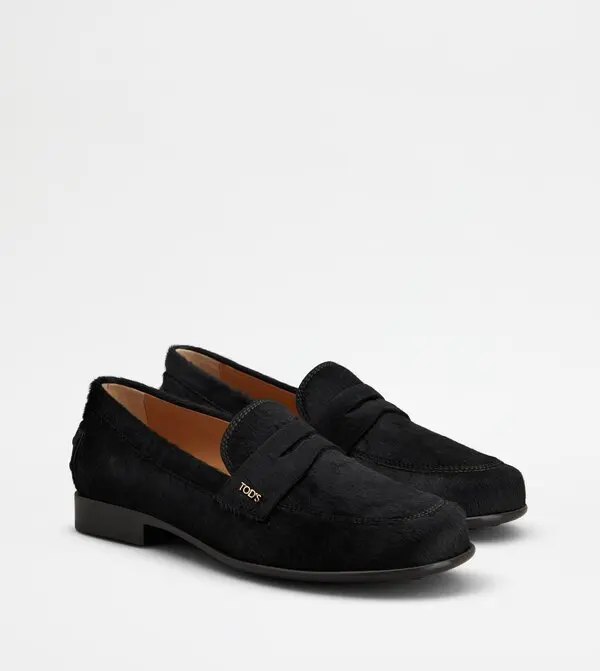 TOD'S Loafers In Pony Effect Leather - Black