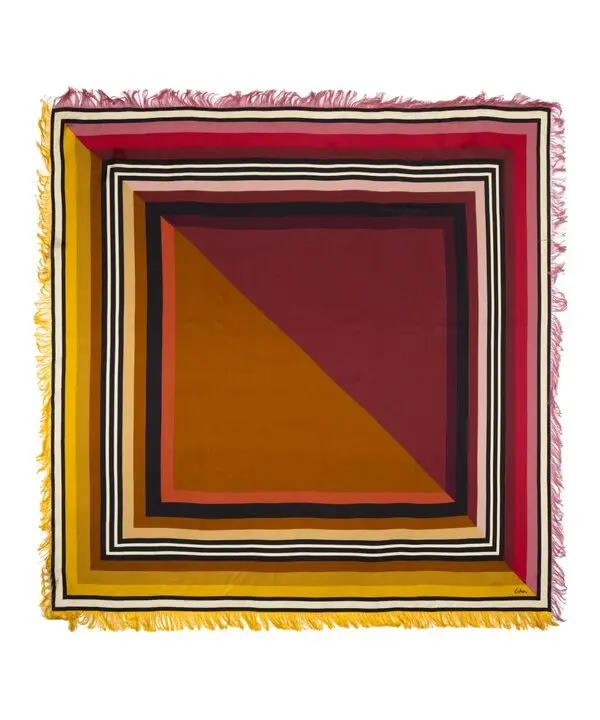 Echo Half And Half Oversized Silk Square Scarf - Multi