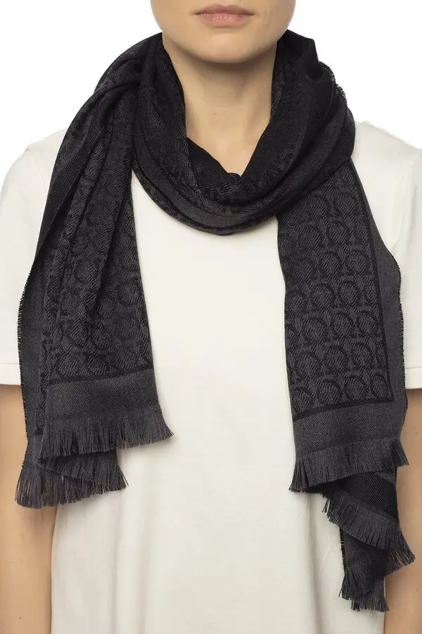 FERRAGAMO Scarf With 'gancini' Motif