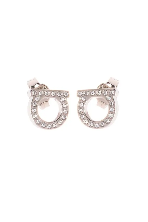 FERRAGAMO Earrings With 'gancini' Motif - Silver