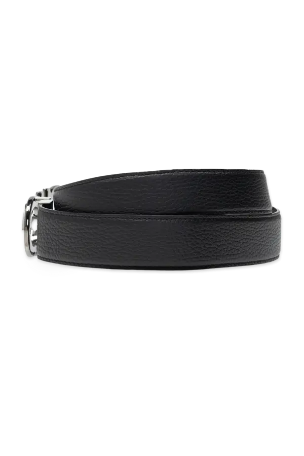 FERRAGAMO Reversible Belt With Logo - Black