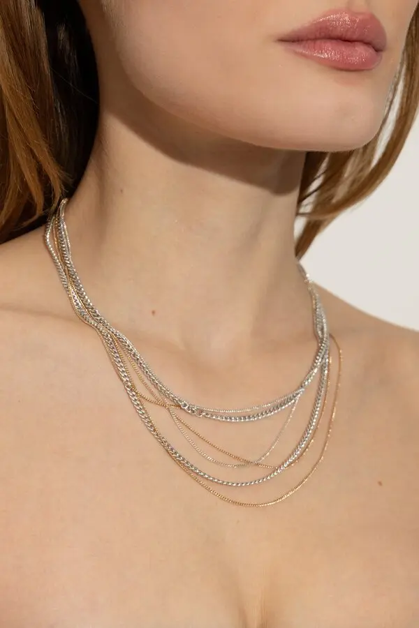ALLSAINTS Layered Brass Necklace