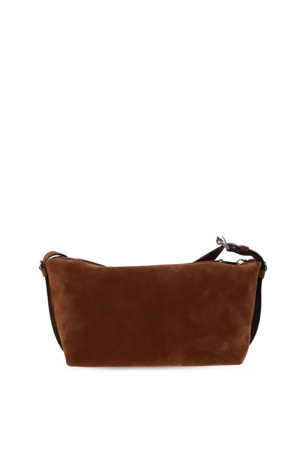 Moschino Suede Shoulder Bag With Logo