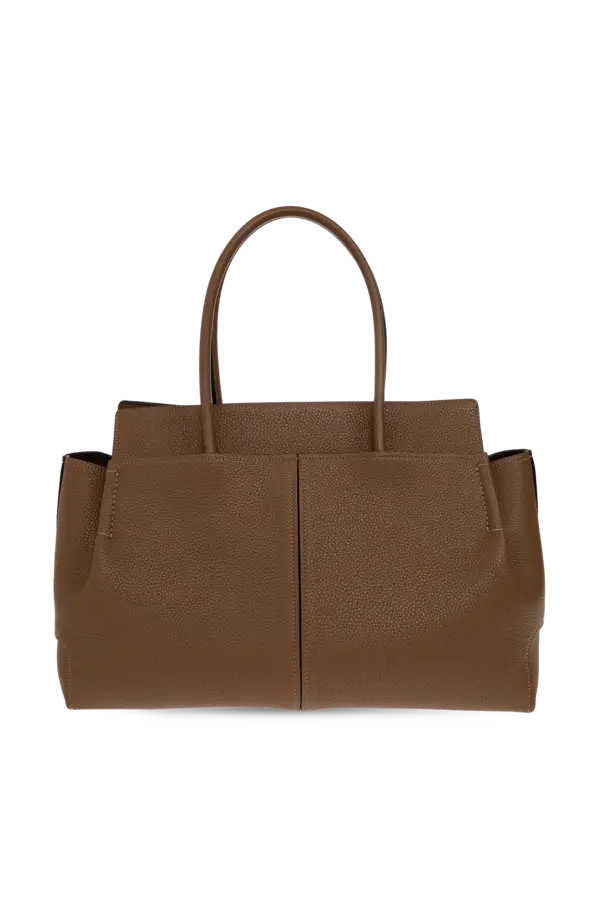 TOD'S Leather Tote Bag With Logo