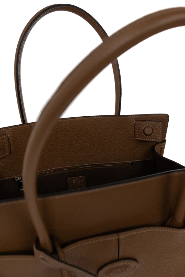 TOD'S Leather Tote Bag With Logo