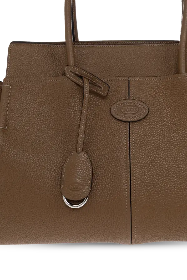 TOD'S Leather Tote Bag With Logo