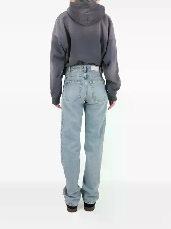 ICON DENIM LOS ANGELES Foxy Faded Straight-leg Jeans