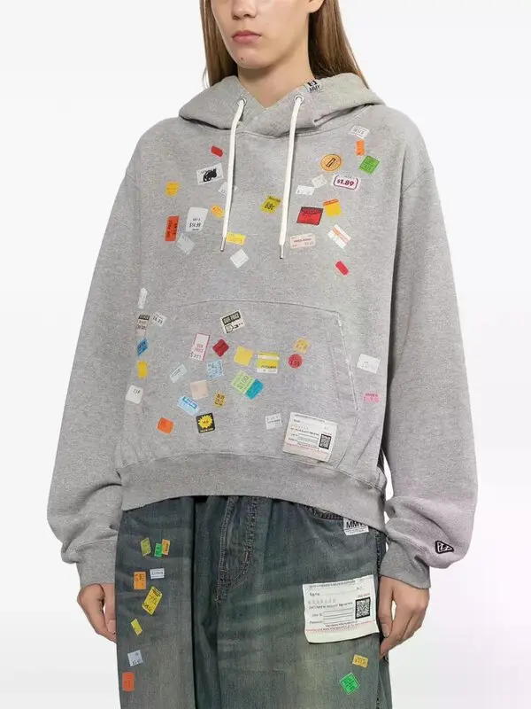 Mihara Yasuhiro Price-tag Sticker Printed Hoodie