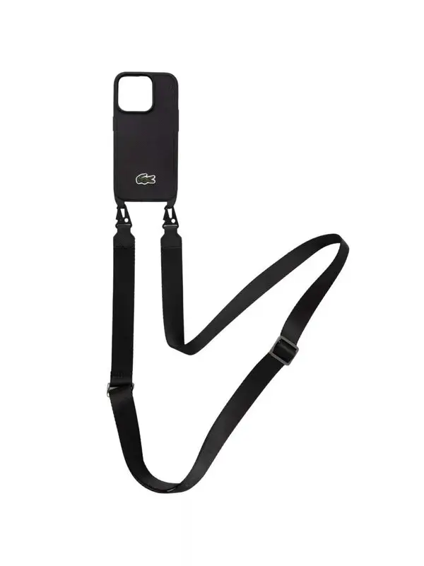 Lacoste Logo-patch Crossbody Phone Case - Black