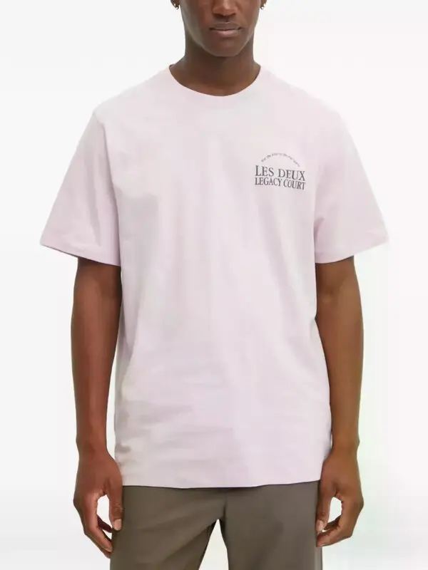 LES DEUX Logo-print T-shirt - Pink