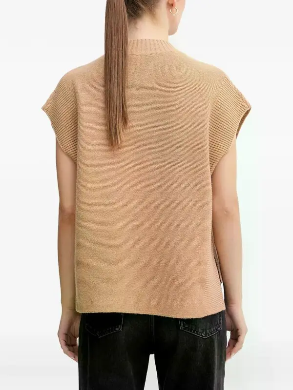 BENETTON Ribbed Sleeveless Knit Top