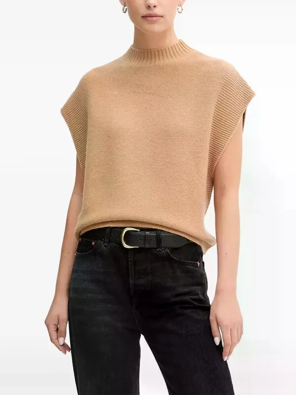 BENETTON Ribbed Sleeveless Knitted Top