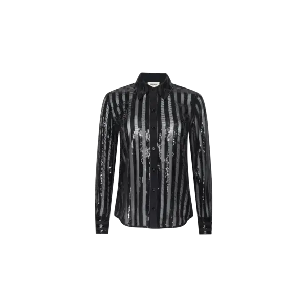 L'Agence Dyana Sequin Blouse Top