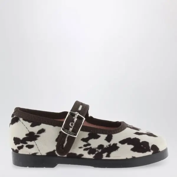 Victoria Beckham Brown Gong-fu Ballerinas With Animal Print - Multicolor
