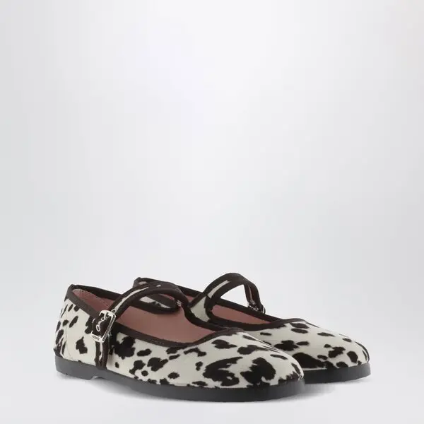 Victoria Beckham Brown Gong-fu Ballerinas With Animal Print - Multicolor