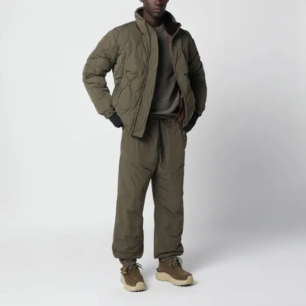 Moncler Khaki Quilted Down Jacket