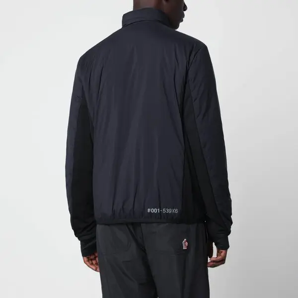 Moncler Navy Zip-up Jacket In Nylon - Blue