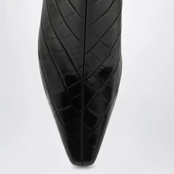 TOTEME Crocodile-effect Leather Ankle Boots