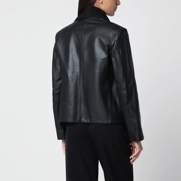 TOTEME Leather Jacket With Scarf Collar