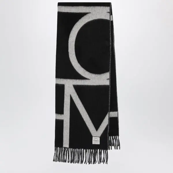 TOTEME Brushed Wool Scarf With Monogram