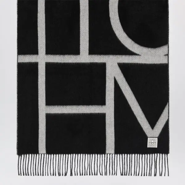 TOTEME Brushed Wool Scarf With Monogram