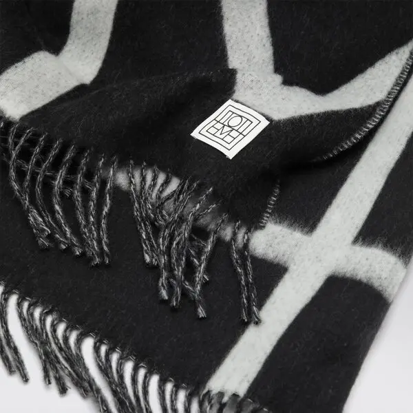 TOTEME Brushed Wool Scarf With Monogram