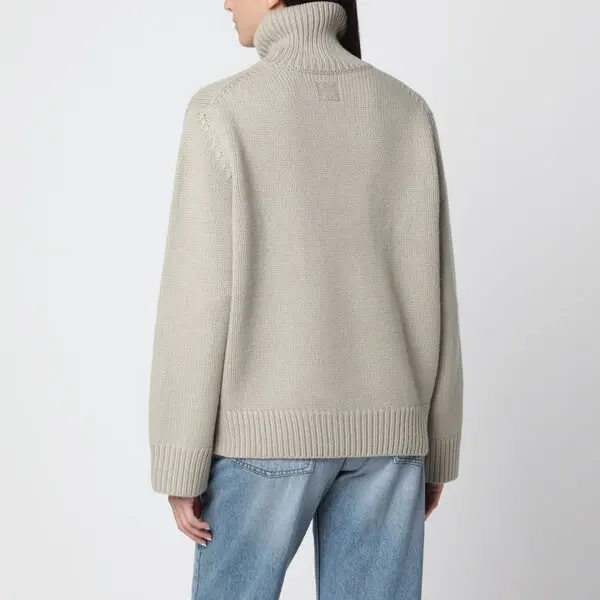 TOTEME Sage Oversized Lambswool Turtleneck Sweater