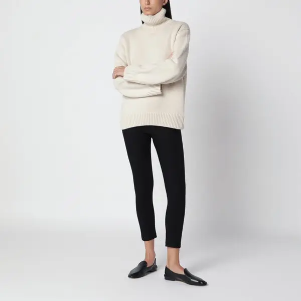 TOTEME Oversized Almond-colored Wool Turtleneck