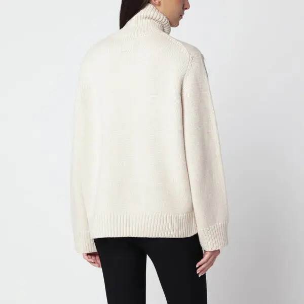 TOTEME Oversized Almond-colored Wool Turtleneck