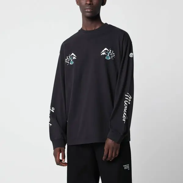 MONCLER X FRGMT Long-sleeved Cotton T-shirt - Black