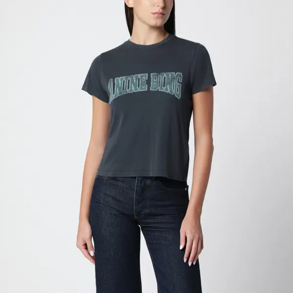 ANINE BING Shelley Cotton T-shirt - Black