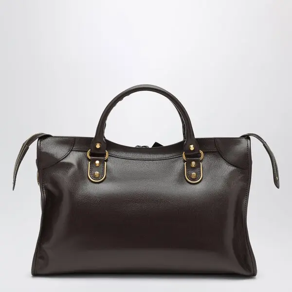 Balenciaga Medium Le City Uptown Bag In Leather - Brown