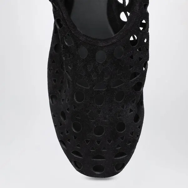Alaïa Suede Vienne Perforated Slippers