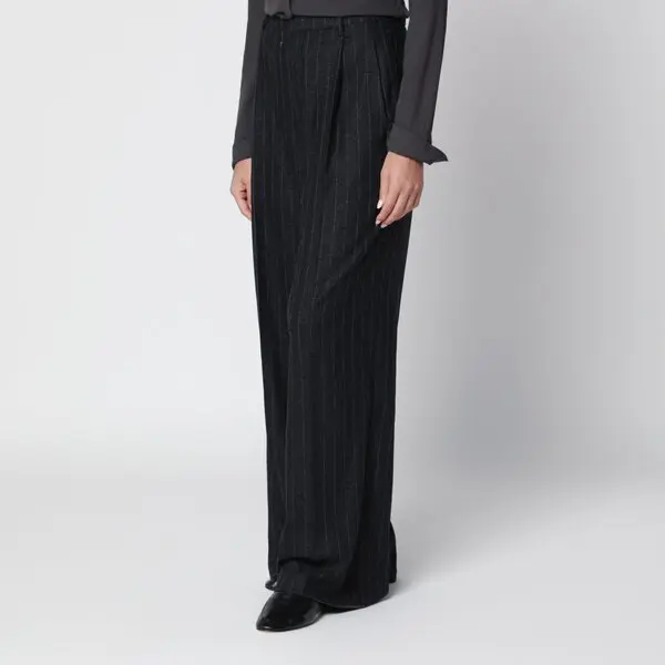 Tagliatore Anthracite Pinstripe Trousers