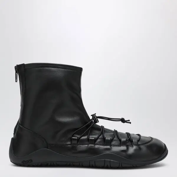 Dear Frances Scuba Ankle Boot In Nappa Leather - Black