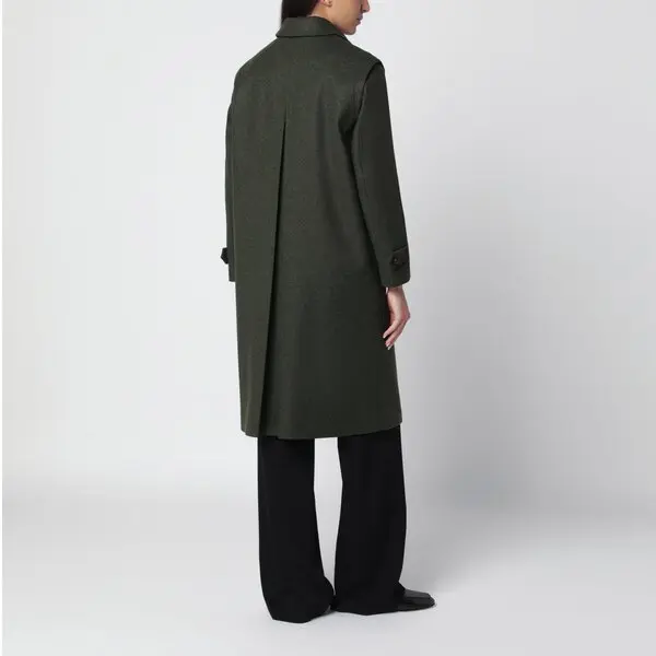 SCHNEIDERS Loden Wool Coat With Buttons