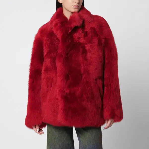 SANDERLAK Double-breasted Sheepskin Coat
