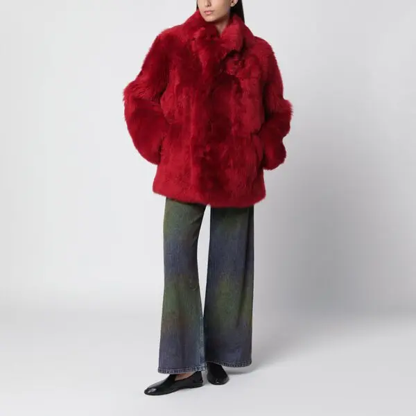 SANDERLAK Double-breasted Sheepskin Coat
