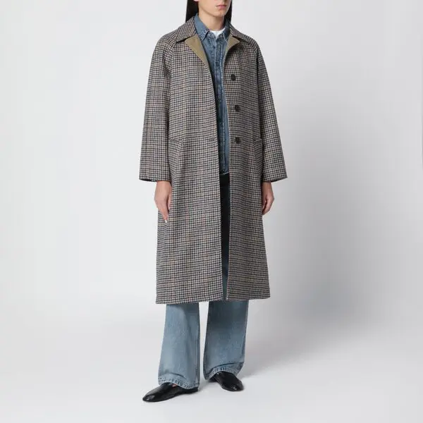 SCHNEIDERS Brown Reversible Wool Coat