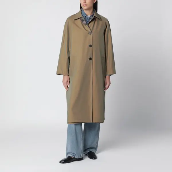 SCHNEIDERS Brown Reversible Wool Coat