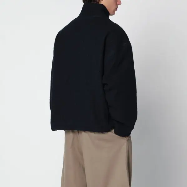 You Must Create Navy Zip-up Wool Jacket