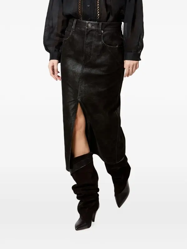 Isabel Marant Étoile Marant Bisane Faux Leather Skirt