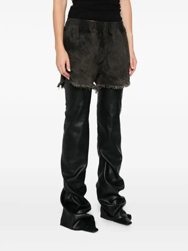 Rick Owens Denim Cotton Shorts - Multicolor
