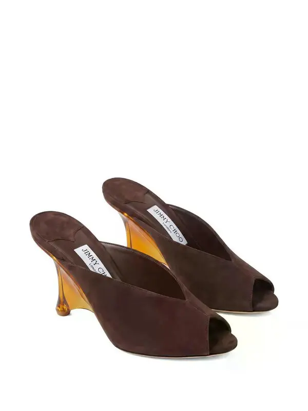 JIMMY CHOO Glace Heeled Sandals - Brown