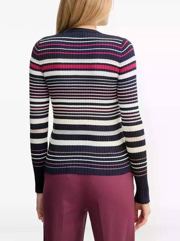 BENETTON Striped Buttoned Cardigan