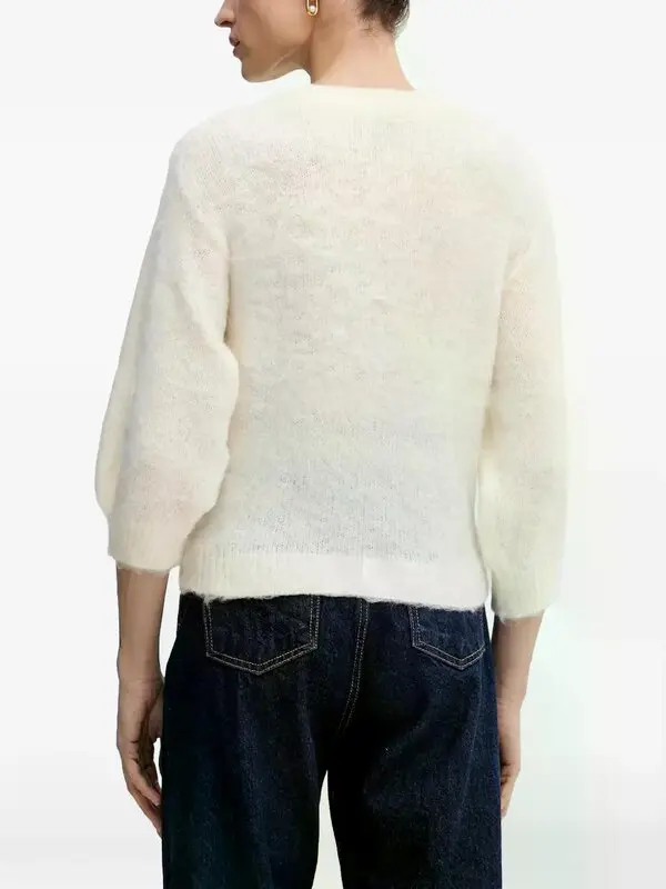 BENETTON Balloon-sleeve Sweater - Neutrals