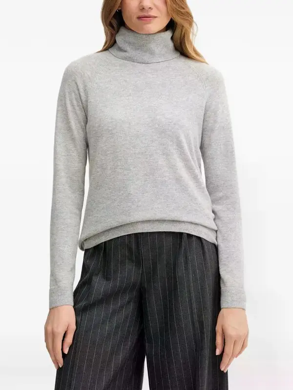 BENETTON Roll-neck Sweater - Grey