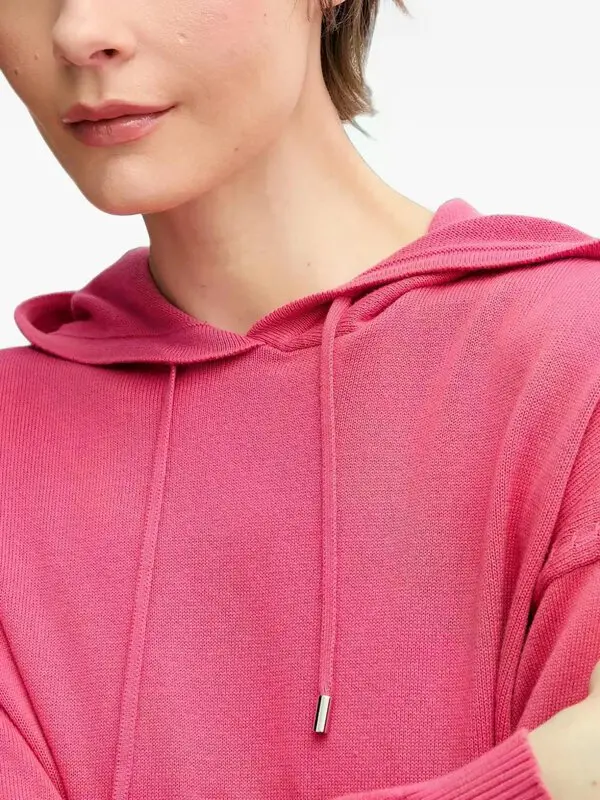 BENETTON Drawstring Knitted Cotton Hoodie