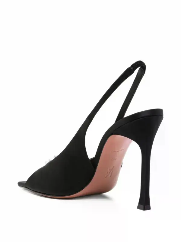 Amina Muaddi Mini Camelia Slingback Pumps